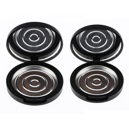 2 Pieces Empty Black Make-up Powder Containers, Air Cushion Puff Cases ...