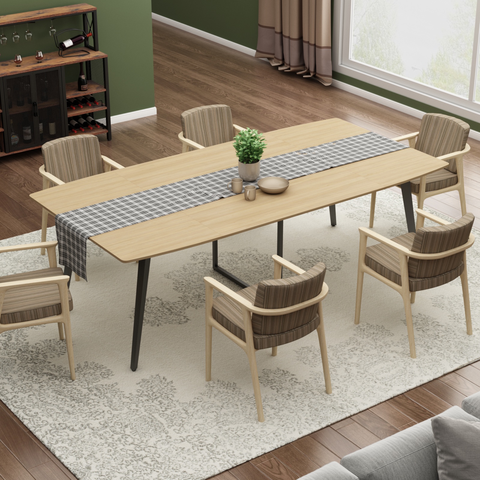L Shaped Dining Room Table