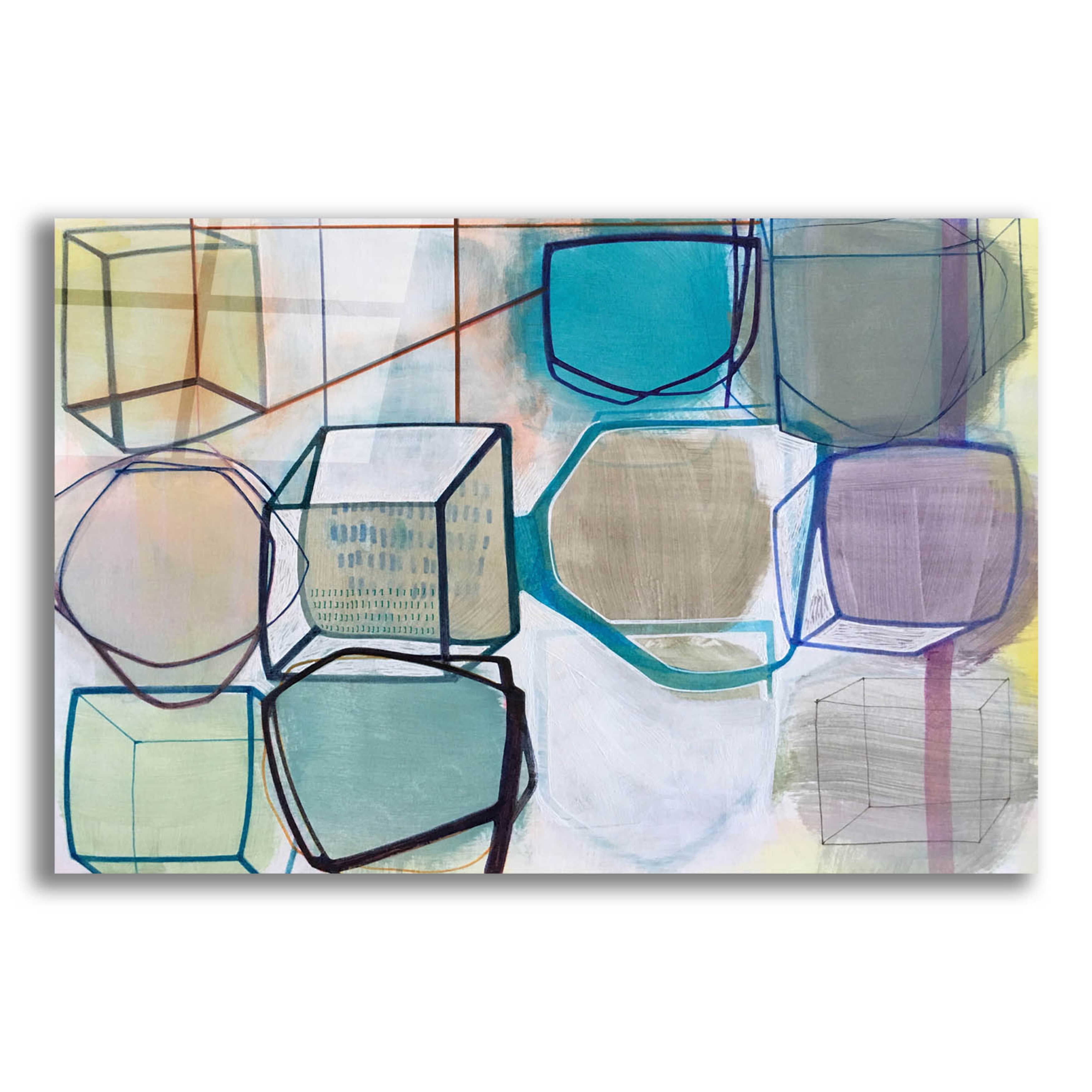 Epic Art 'Paper Abstract 3' by Naomi Taitz Duffy, Acrylic Glass Wall ...