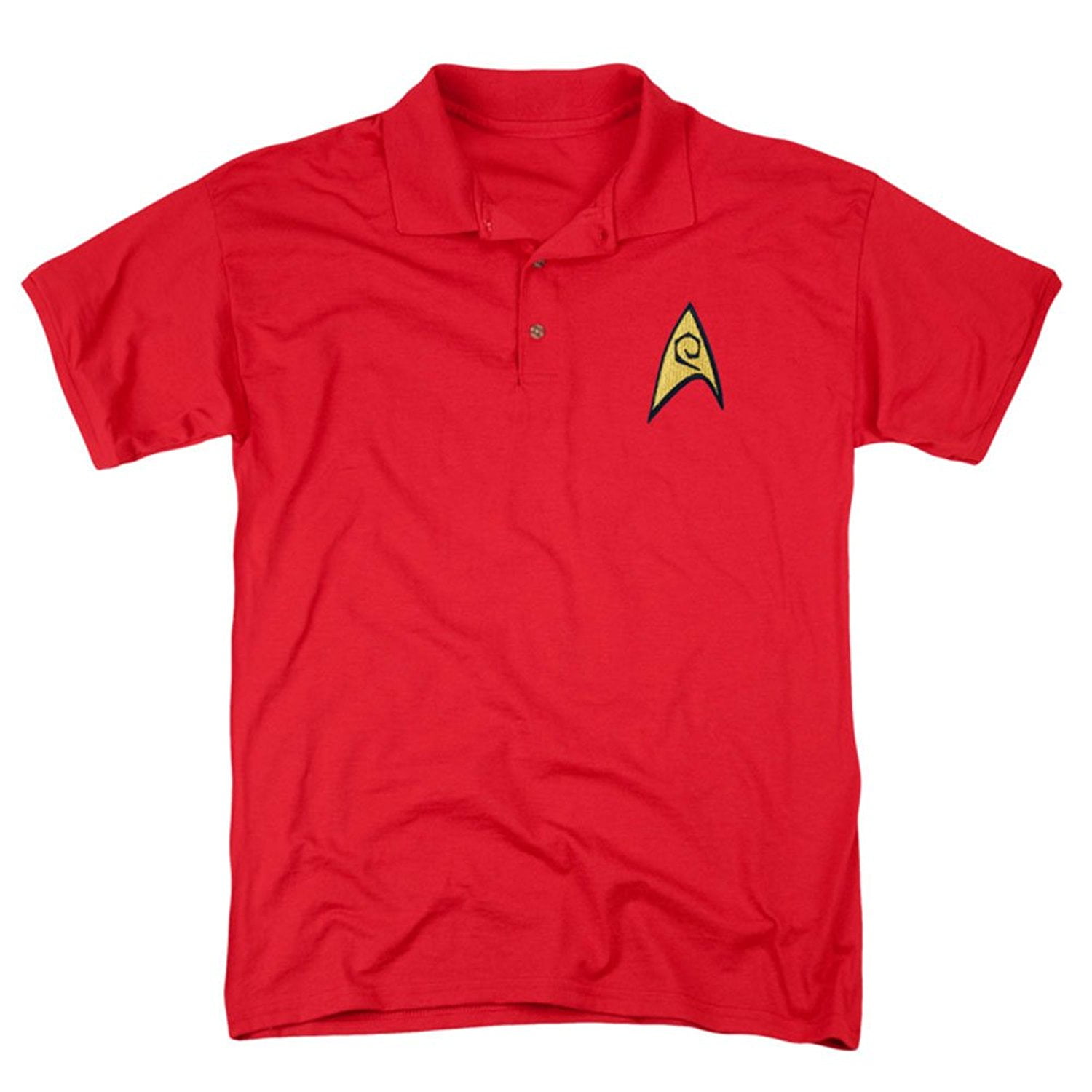 Star Trek Starfleet Uniform Adult Engineering Red Polo Shirt - Walmart.com