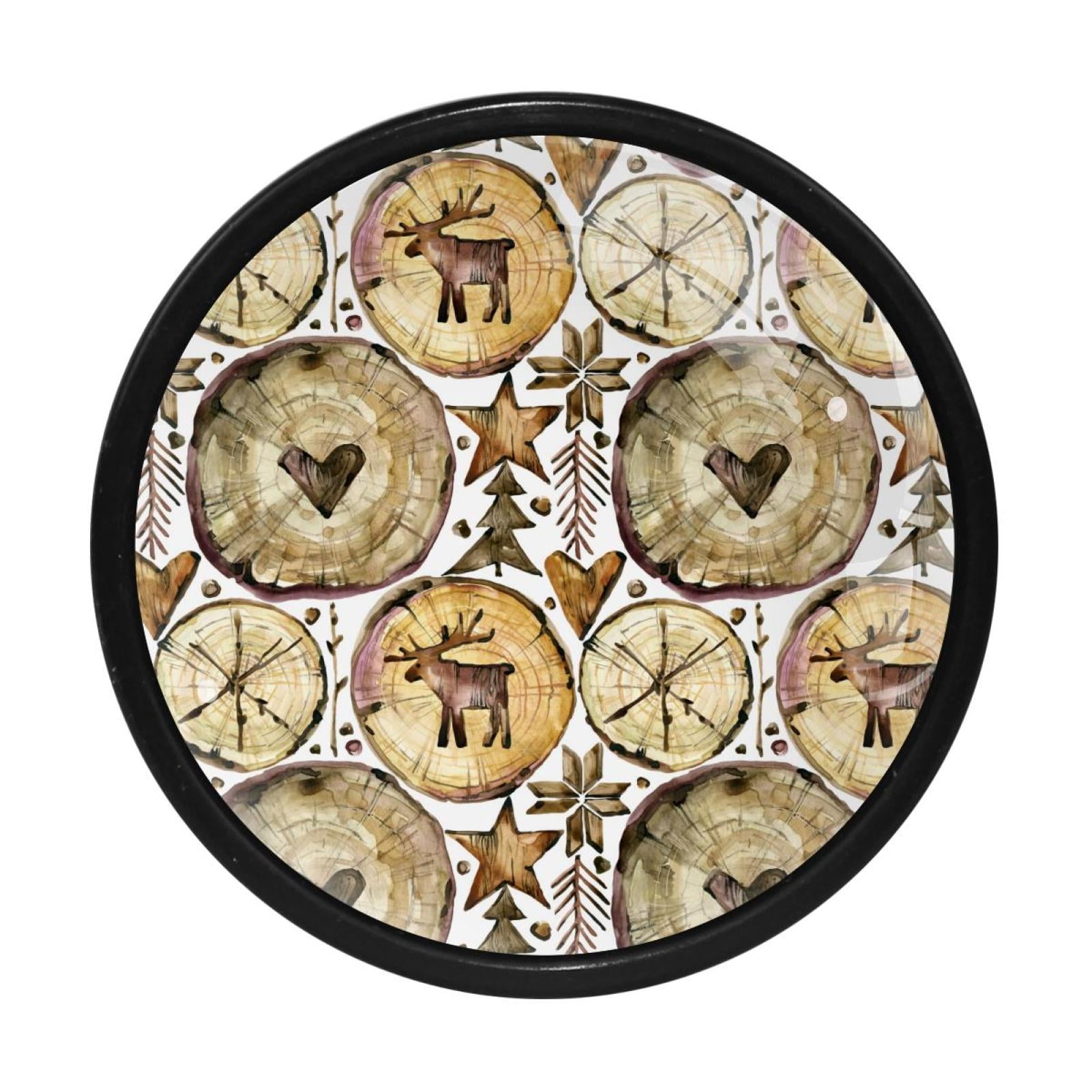 4 Pcs Wooden Moose Knobs for Kitchen Cabinet Cupboard Dresser Bookcase ...