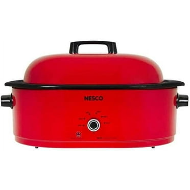 NESCO Large Electric Roasting Cooker, 18-Quart Porcelain Roaster Oven ...