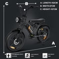 COLORWAY 750W Electric Bike for Adults,20X4.0 Fat Tire Off-Road E bike ...