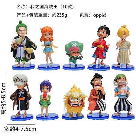Wano Country Kimono One Piece Two-dimensional Doll Luffy Zoro Nami Mini ...