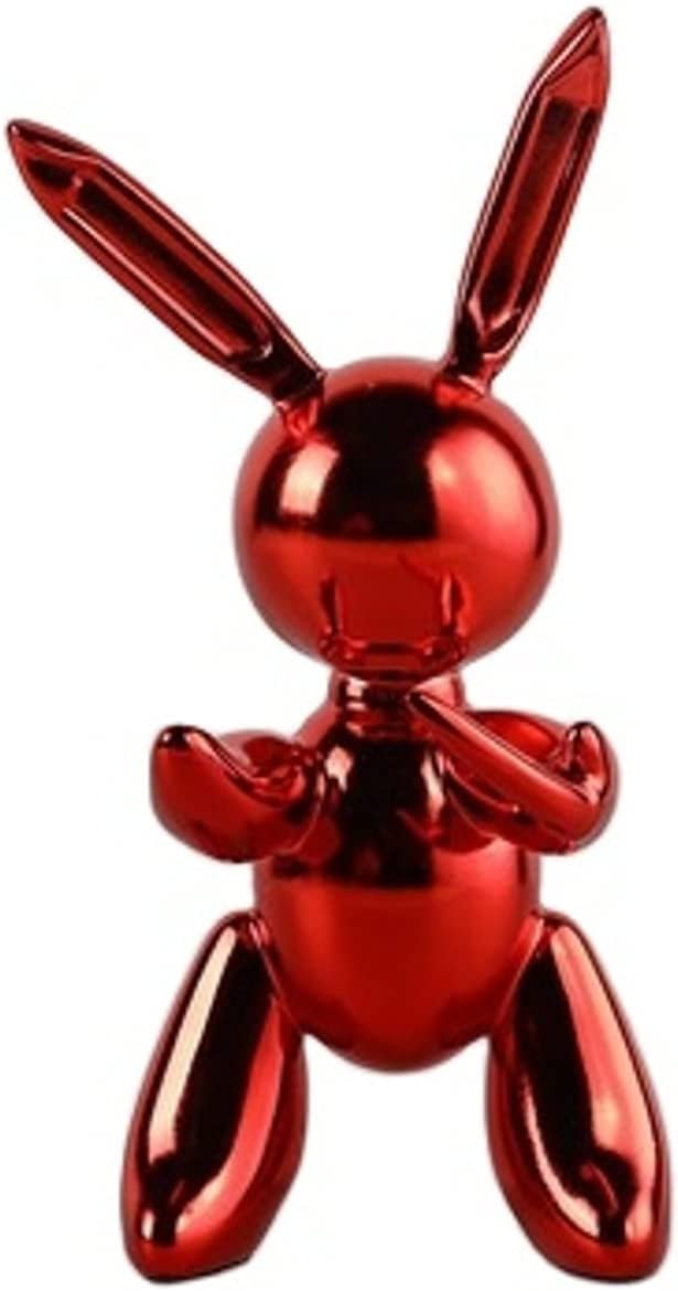 Balloon Rabbit Statue Sculpture Figurine 8" Height - Red - Walmart.com