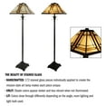 Lavish Home 61” Tiffany Style Floor Lamp - Standing Lamp for Bedroom ...