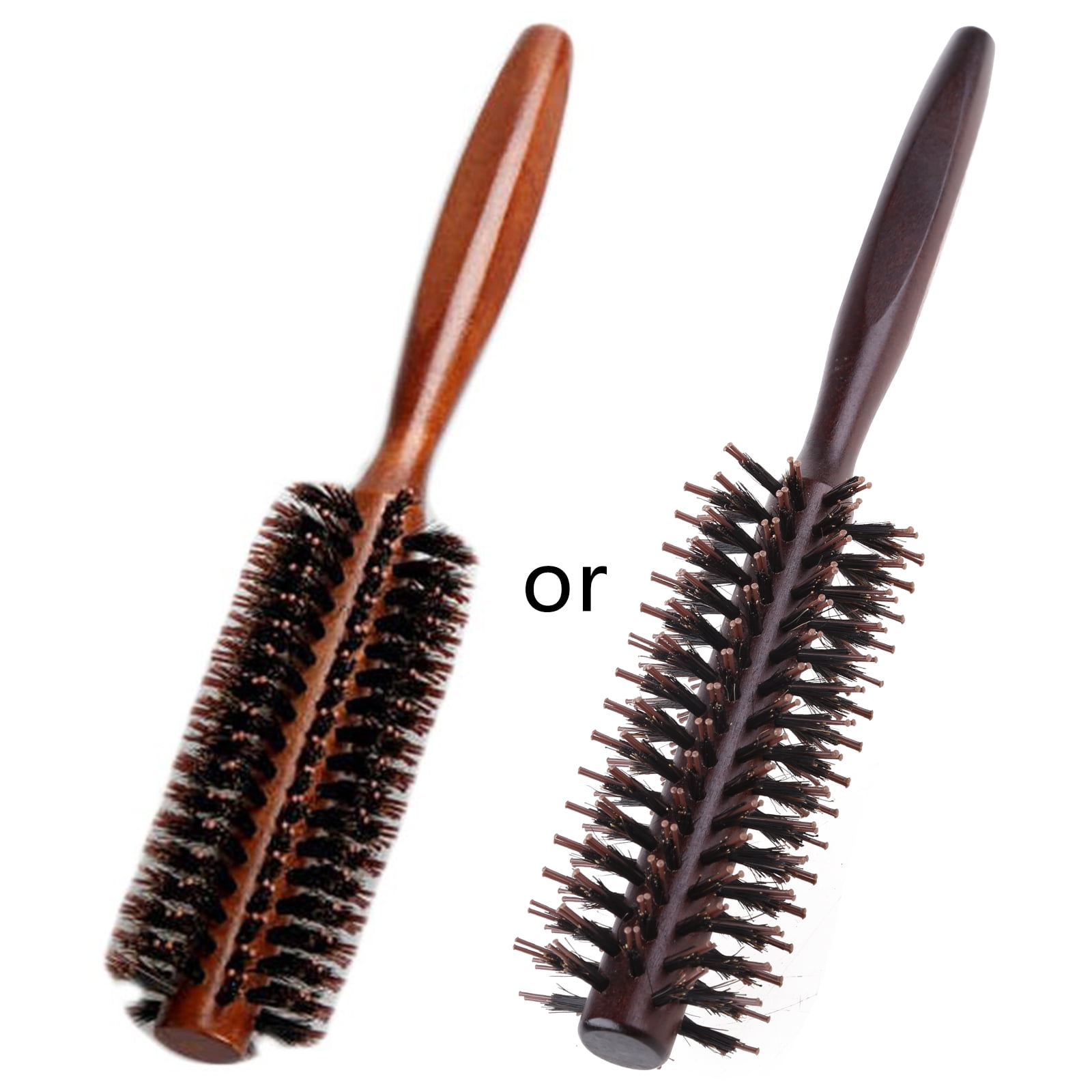 Round Hair Comb Bristle Styling Roll Hairbrush for Women Men Wet or Dry ...