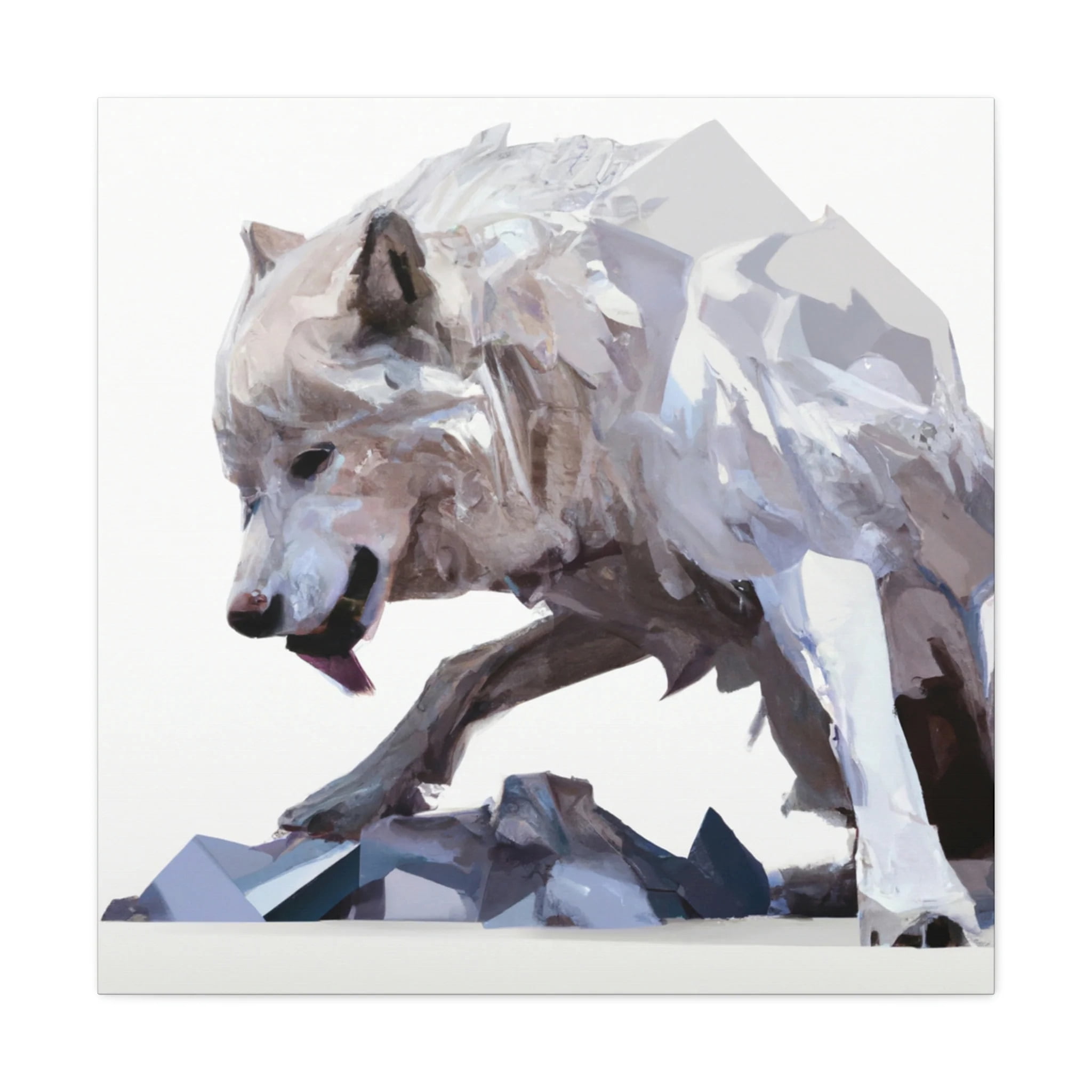 Arctic Wolf in Realism - Canvas - Walmart.com