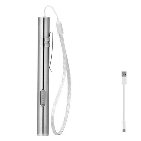 USB Rechargeable Ballpoint Pen Type Palm Flashlight Outdoor Mini Double ...