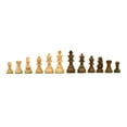 French Staunton Chess & Checkers Set - Weighted Pieces, Brown & Natural ...