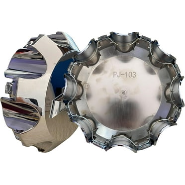 4 Chrome Push Through Short 4.25 Center Caps - Auto, Truck, Trailer ...