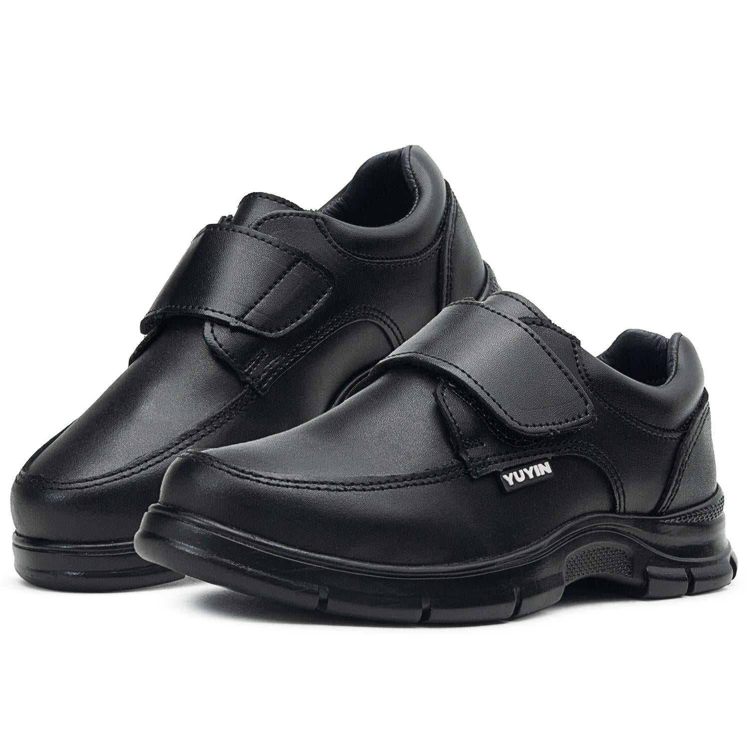 Zapato Escolar Para Niño Antiderrapante Con Velcro De Piel negro 18 ...