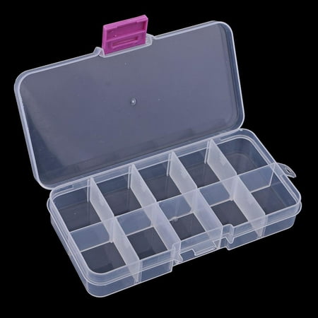 3 Pieces Rectangle Storage Boxes For Buttons Storage 10 Grids Container ...