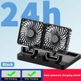 Dual Head Solar Powered Vehicle Cooling System, USB Rechargeable ...