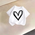 Ashyfjp Kids Casual Tops Solid Color Short Sleeve Crew Neck T-Shirt ...