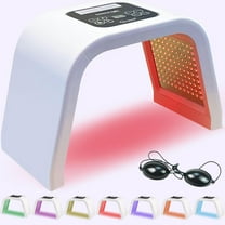 INSMART LED Face Mask for Face and Neck - 7 Color Light Therapy Photon ...