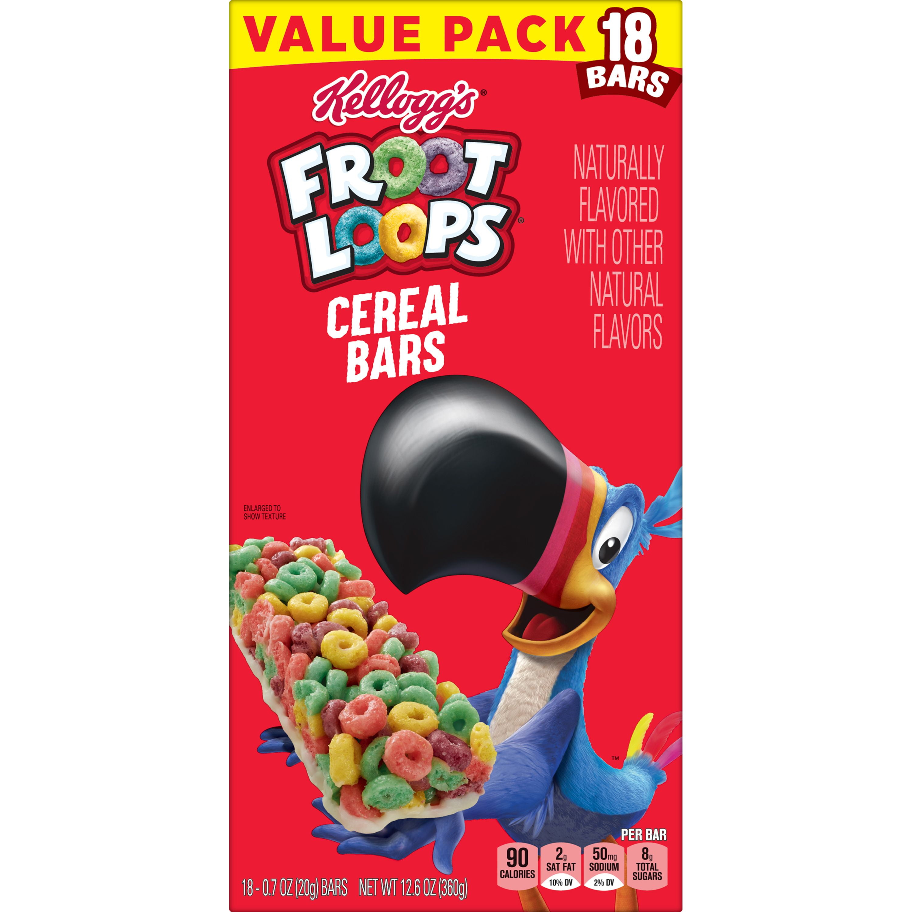 Buy Kelloggs Froot Loops Breakfast Cereal Bars Fruit Flavored