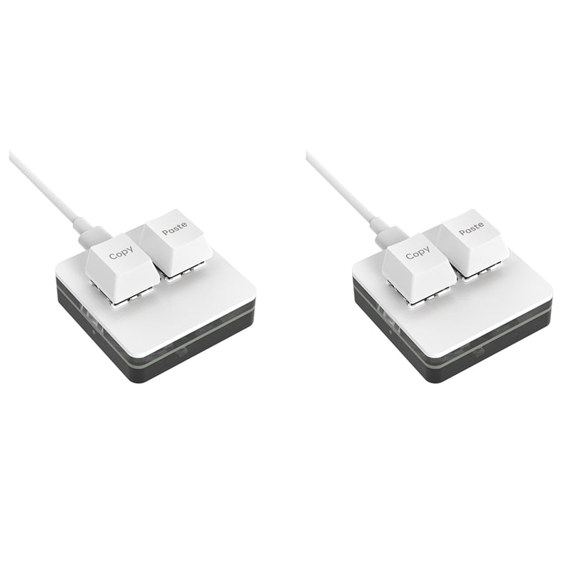 2X Mini Teclado Personalizado Teclado OSU Macro RGB de 2 Teclas Teclado ...