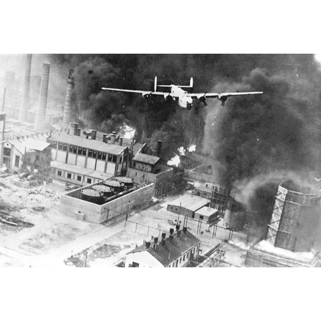 24x36 gallery poster, B-24 Liberator Bomber called Sandman during a ...