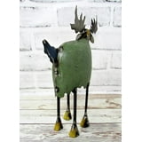 Rustic Small 8 inch Tall Repurposed Scrap Metal Moose Statue Home Lodge ...