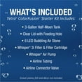 Tetra ColorFusion Starter Aquarium Kit 3 Gallons, Half-Moon Shape with ...