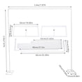 FOGGBET 7.87ft Modern Floor Standing Square White Wedding Backdrop ...