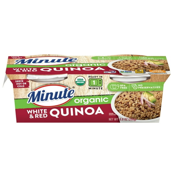 Minute Ready to Serve Organic White & Red Quinoa, 4.4 oz, 2 Ct