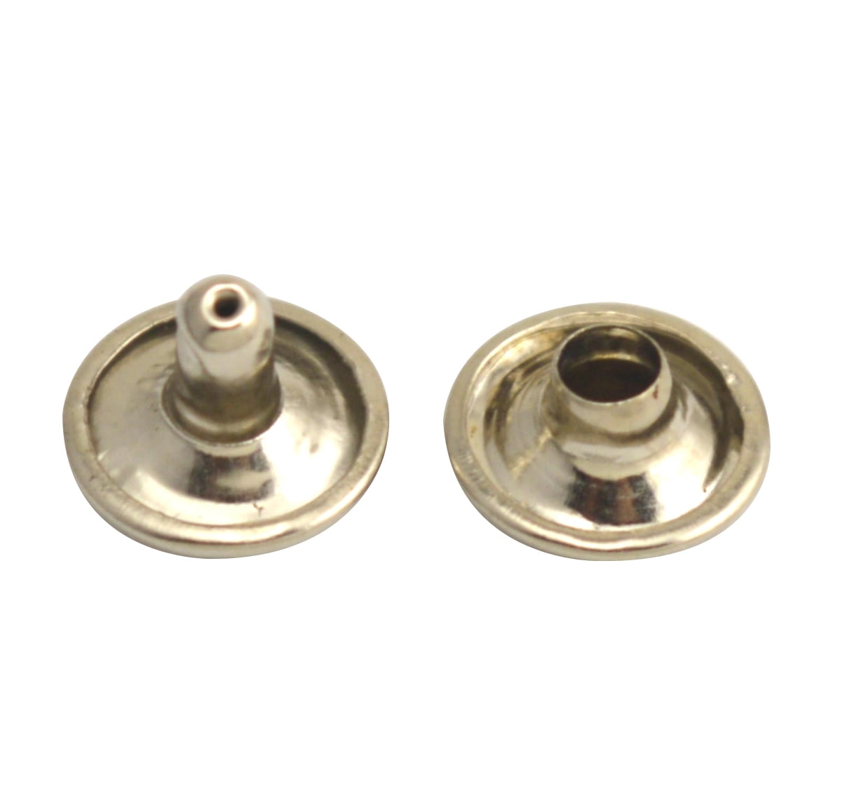 Fenggtonqii Silvery Double Cap Leather Rivets Tubular Metal Studs Cap ...