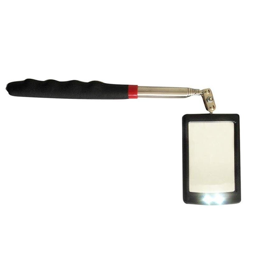 Telescoping Flexible Inspection Mirror with Bright LED Lighting 360 ...