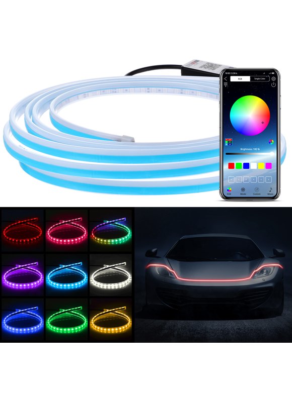Car LED Light Strips in Interior Car Lighting - Walmart.com
