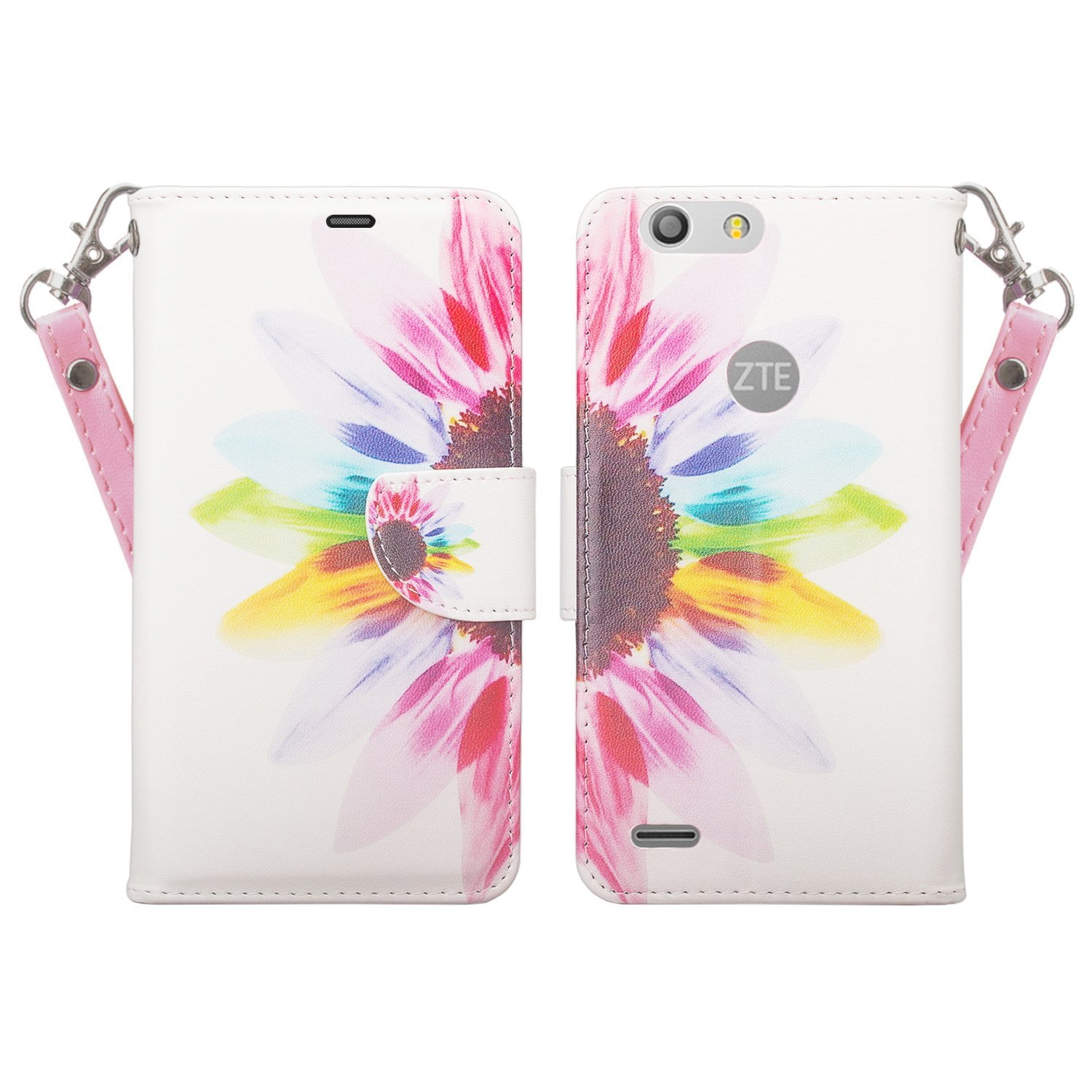 ZTE Blade Z MAX Case, ZTE Sequoia Z982 Case, Wrist Strap Leather Flip ...