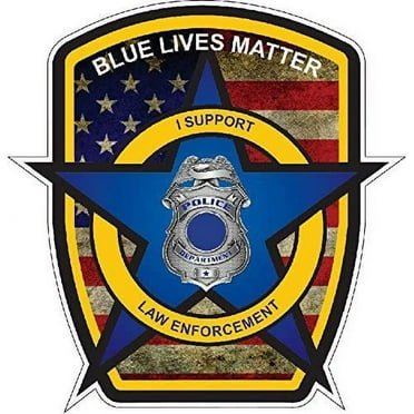 Magnetic Bumper Sticker - Support Law Enforcement Ribbon Magnet - Cops ...