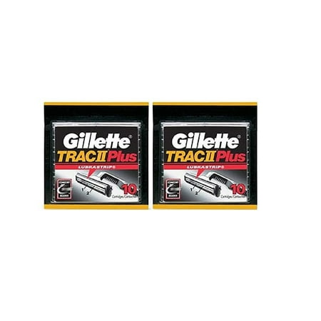 Gillette Trac II Plus Refill Razor Blades 10 ct. (Pack of 2) | Walmart ...