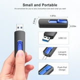 TOPESEL 64GB USB Flash Drives Retractable Slide USB 3.0 Thumb Drive Jump Drive Zip Drive Memory ...