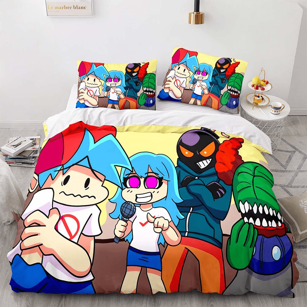 3D Printed Anime Friday Night Funkin Bedding Bed Set Full Size Comfy ...