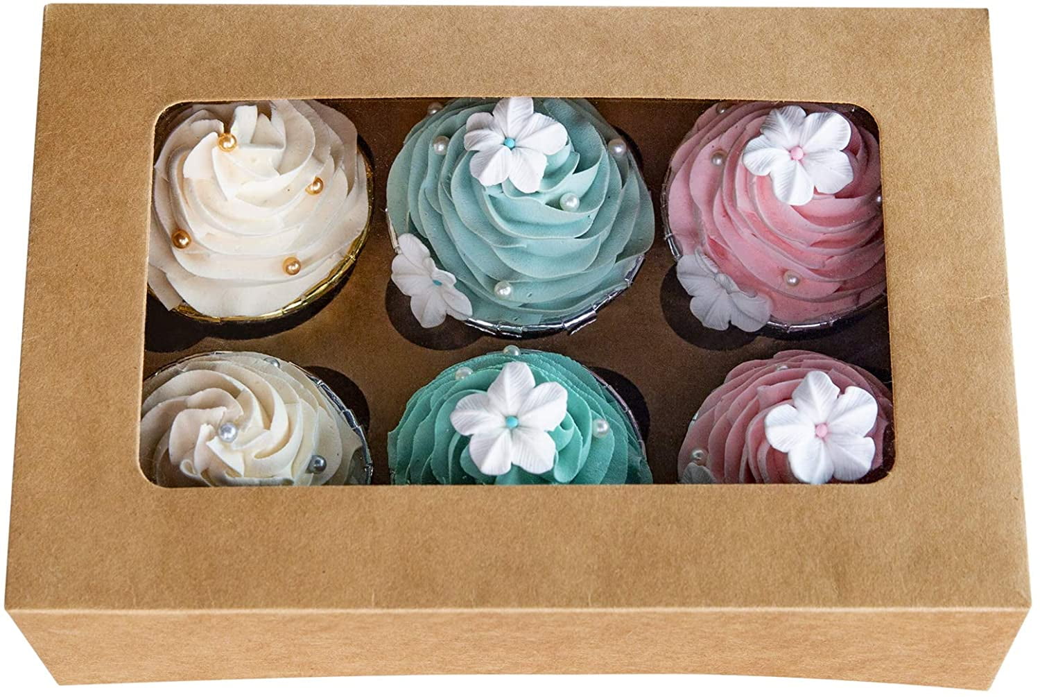 C Boxes with Inserts Hold 6 Standard Cs,Brown Bakery Boxes, C Carrier ...