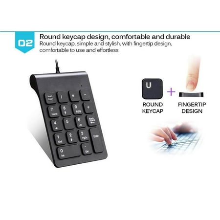 Universal Wired USB Number Keyboard Ultra-thin Numeric Keypad Number ...