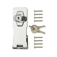 Hyper Tough Steel Locking Safety Hasp 4.5 inch Chrome Plated with ...