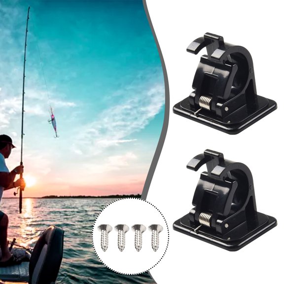 10PCS Fishing Rod Holder Clips with Screws for Regular Pole/Pool Cues ...