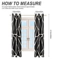52×84in Perforated Curtain Two Symmetrical Pieces Heat Insulation Sun ...