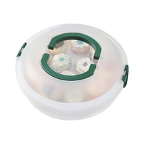 10 Inch Portable Pie Carrier with Lid and Tray 3-In-1 Round Cupcake ...