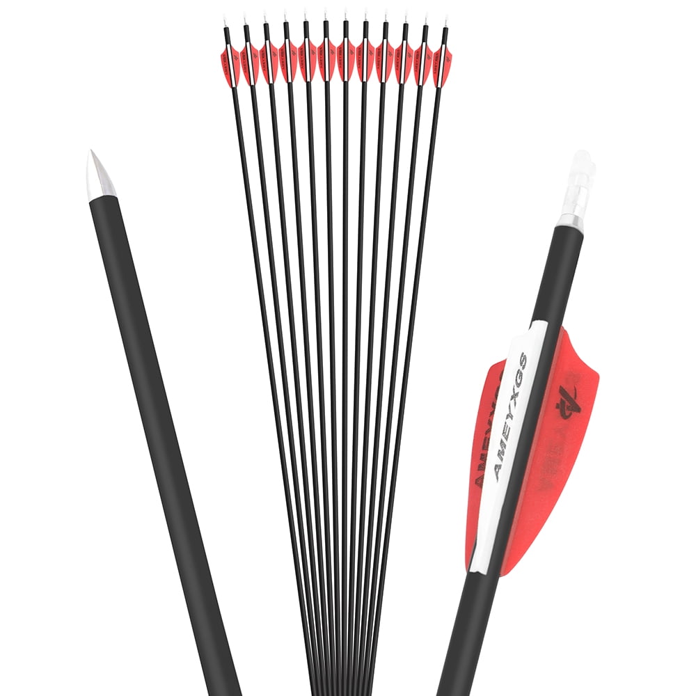 AMEYXGS Archery 31" 4.2 mm Target Carbon Arrows for Beginner Archers ...