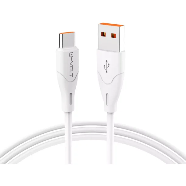 Cable Usb Tipo C 2Metros Carga Rápida 2.4a U-volt Color Blanco | Bodega Aurrera en línea