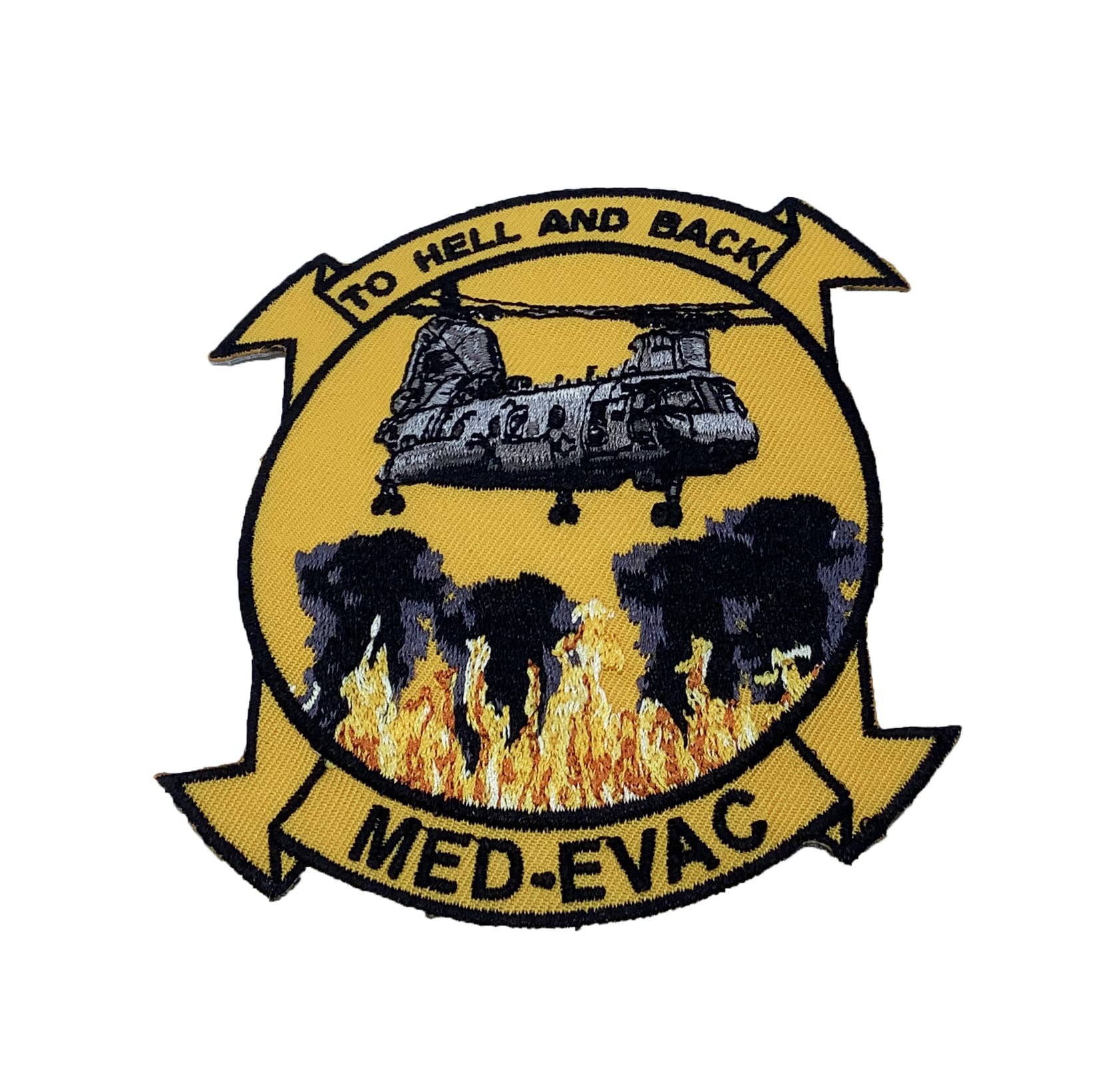 To Hell and Back Medevac with CH-46 Patch - Plastic Backing - Walmart.com
