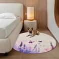 5ft Round Rug Spring Lavender Area Rugs for Living Room Bedroom ...