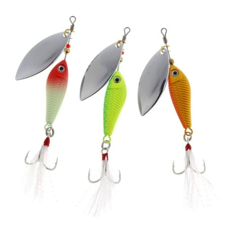 3pcs Metal ging Fish Artificial Hard Sequins Crank Bass Trout | Walmart ...