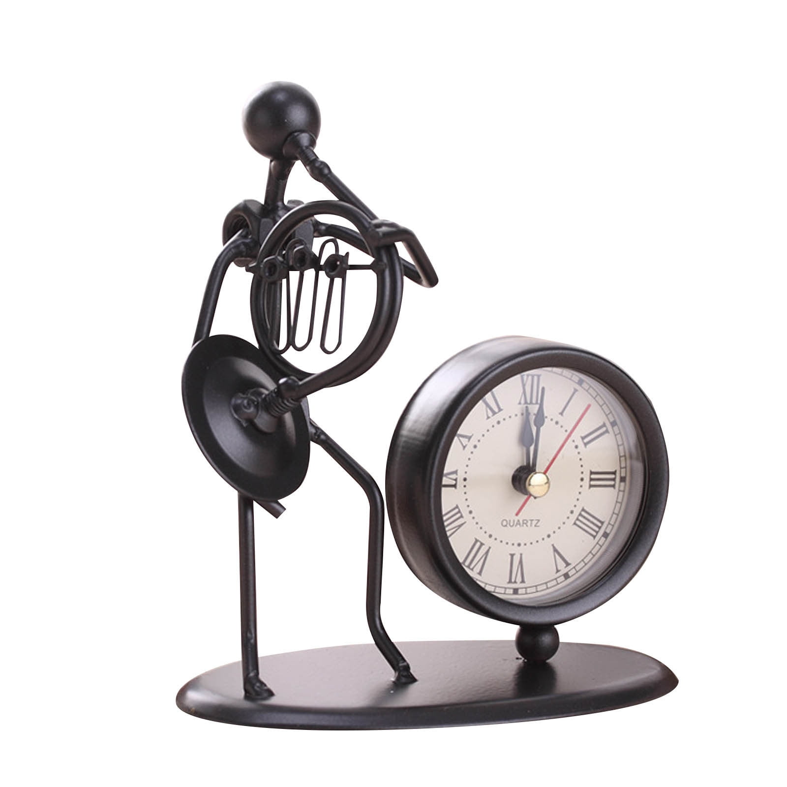 BadyminCSL Creative Wrought Iron Musical Instrument Villain Clock ...