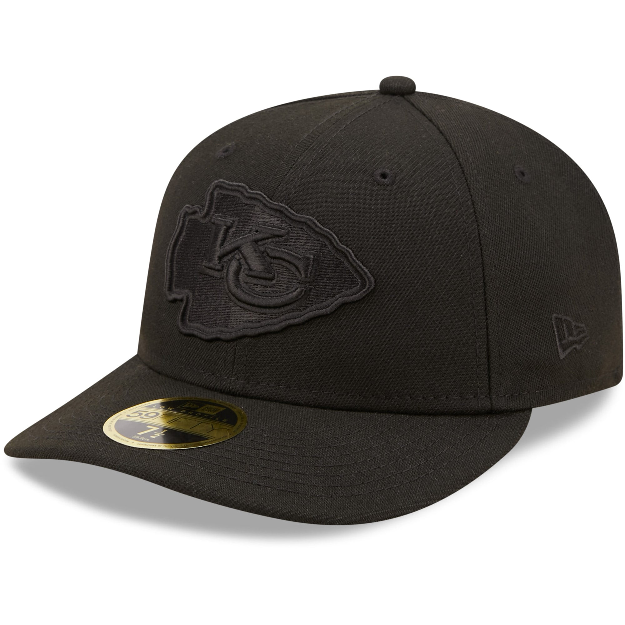 Men's New Era Black Kansas City Chiefs Black on Black Low Profile ...