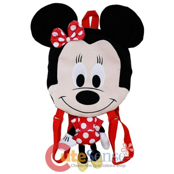 Minnie Mouse Flat Plush Doll Backpack 20in Minnie Costume Bag- Red ...