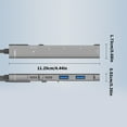 Aluminum USB C Hubs With Data Transfer Port Adapters For Laptop Desktop ...
